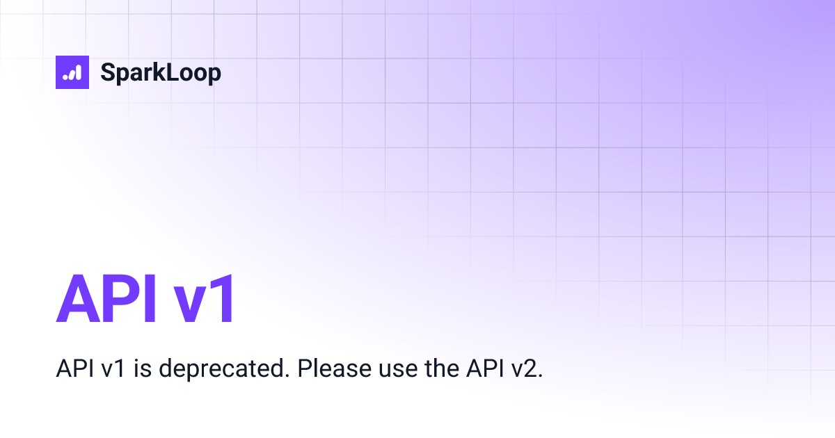 API v1 | SparkLoop